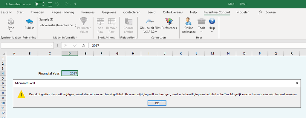 Enable Editing an Invantive Control Excel Workbook - invantive