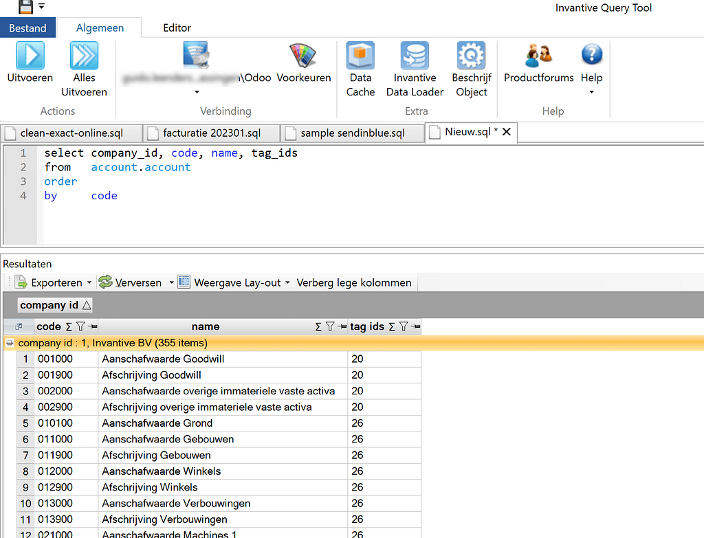 Odoo SQL-driver, Power BI, Tableau and Power Query - invantive